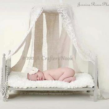 Large Traditional Newborn Photography Prop Baby Doll Posing Bed With ...